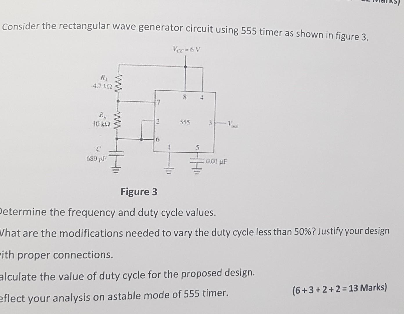 Solved Consider the rectangular wave generator circuit using | Chegg.com