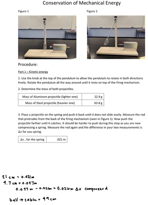 Solved Conservation of Mechanical Energy Objective: In this | Chegg.com