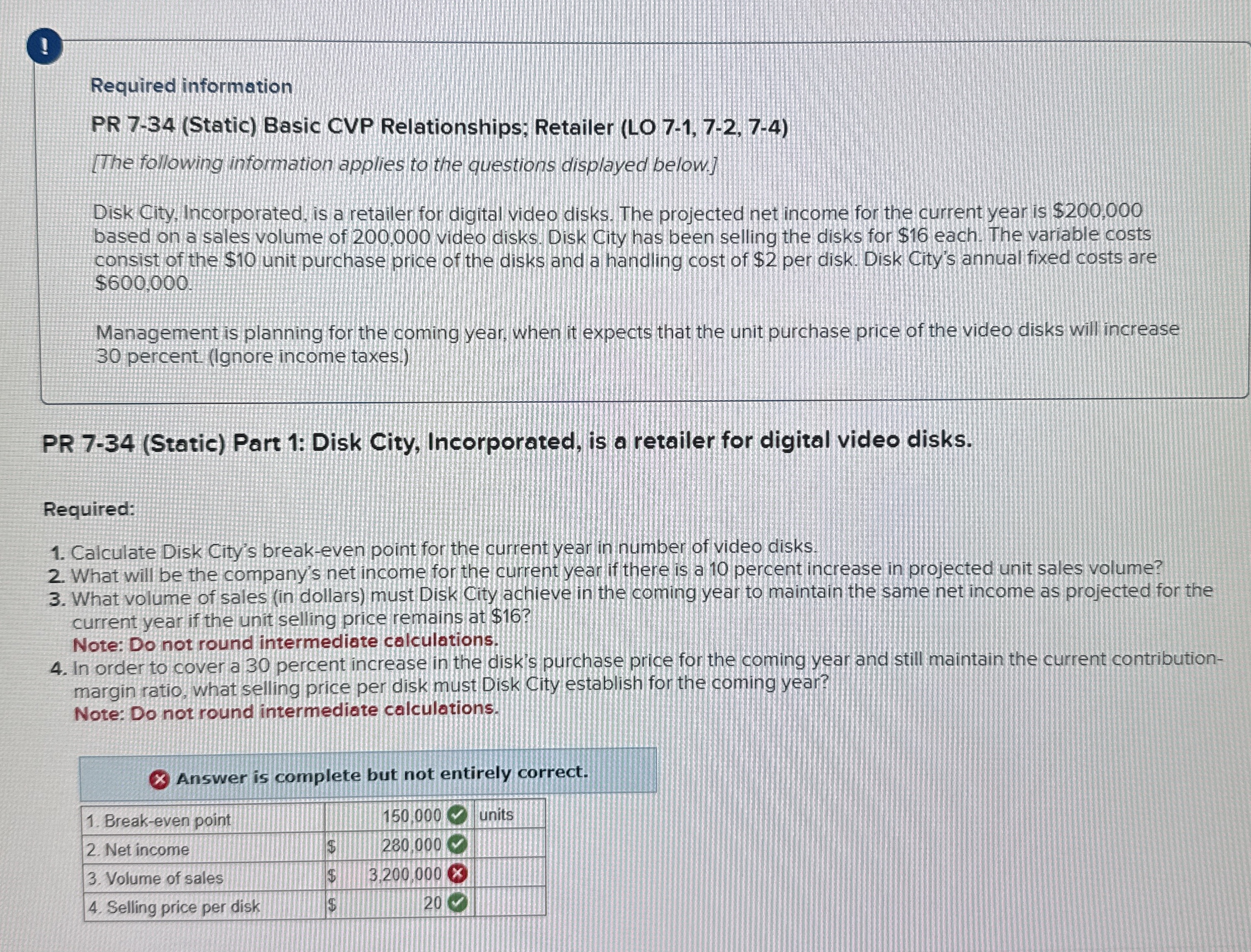 Solved PR 7-34 (Static) ﻿Part 1: Disk City, Incorporated, is | Chegg.com