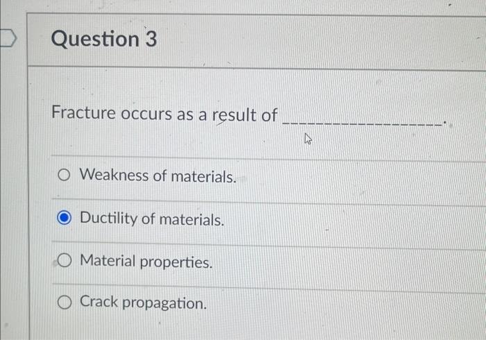 Solved Fracture occurs as a result of Weakness of materials. | Chegg.com