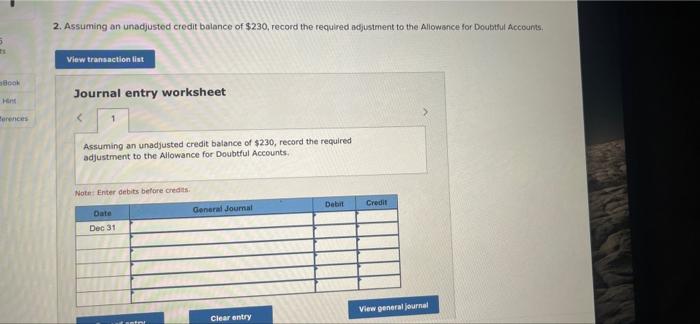 solved-2-assuming-an-unadjusted-credit-balance-of-230-chegg