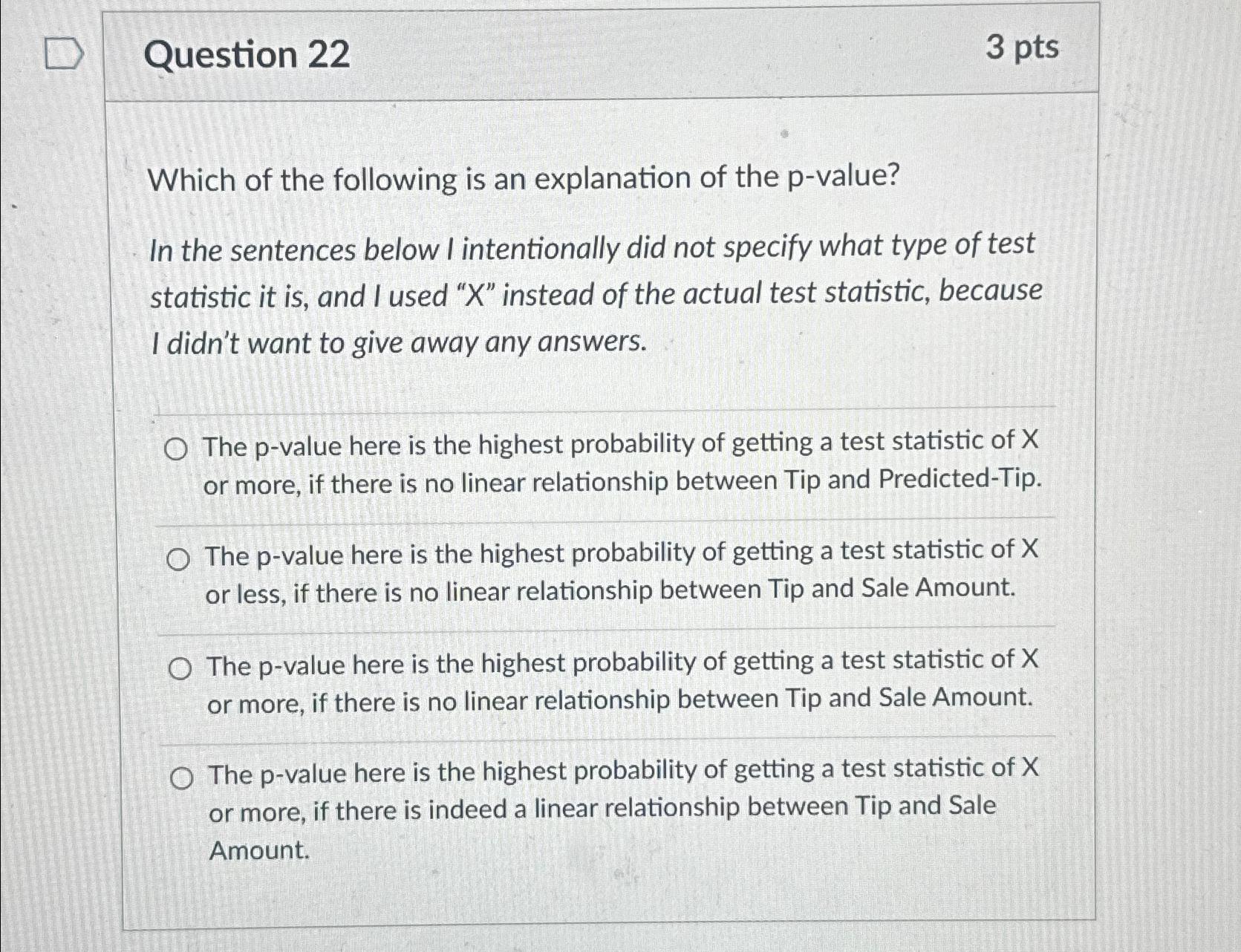 Solved Question 223 ﻿ptsWhich of the following is an | Chegg.com