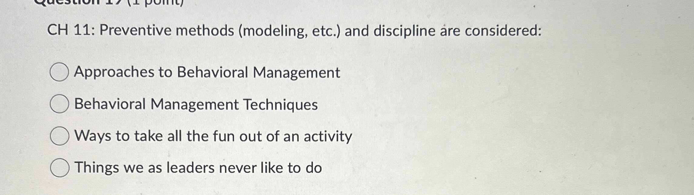 Solved CH 11: Preventive methods (modeling, ﻿etc.) ﻿and | Chegg.com