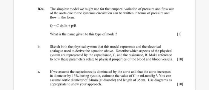 Solved B2a. The simplest model we might use for the temporal | Chegg.com
