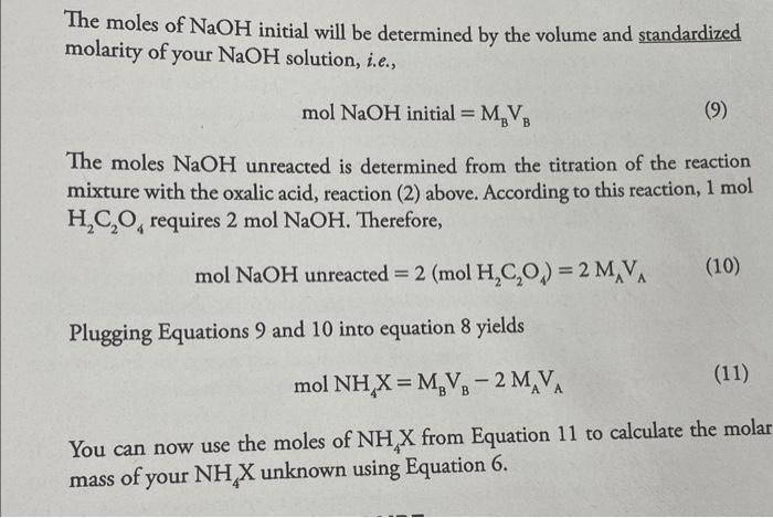 DATA A. NaOH Preparation Volume of concentrated NaOH | Chegg.com