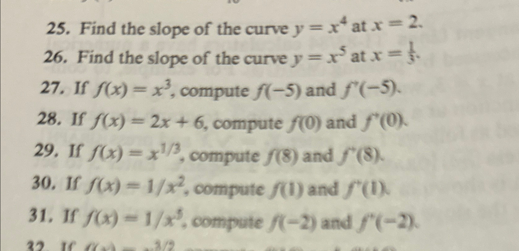 Solved Find the slope of the curve y=x4 ﻿at x=2.Find the | Chegg.com