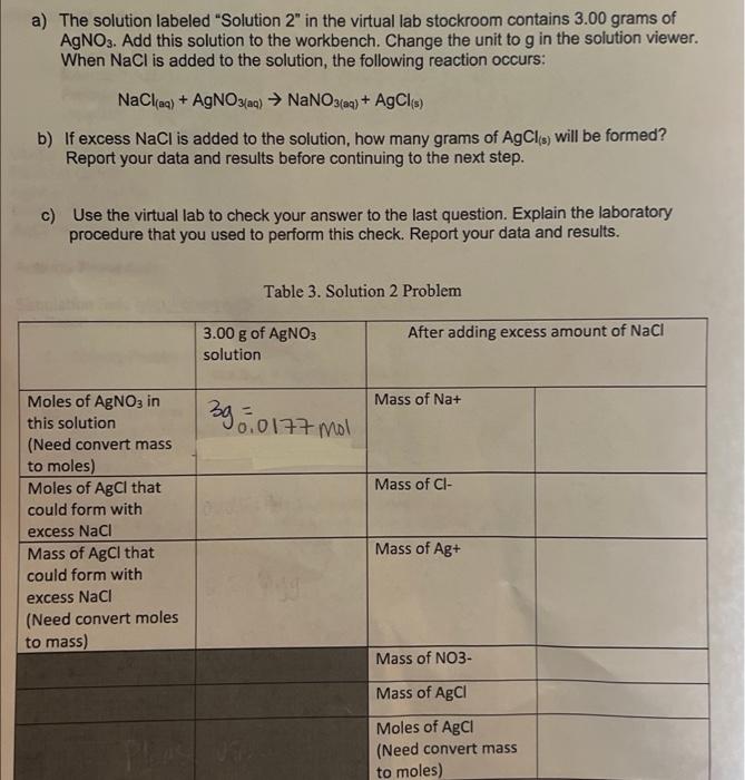 Solved How do you find the excess amount of NaCI to add so | Chegg.com
