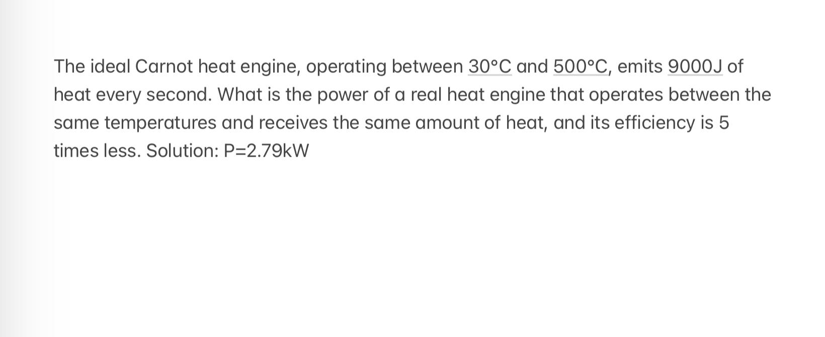 Solved The ideal Carnot heat engine, operating between 30°C | Chegg.com