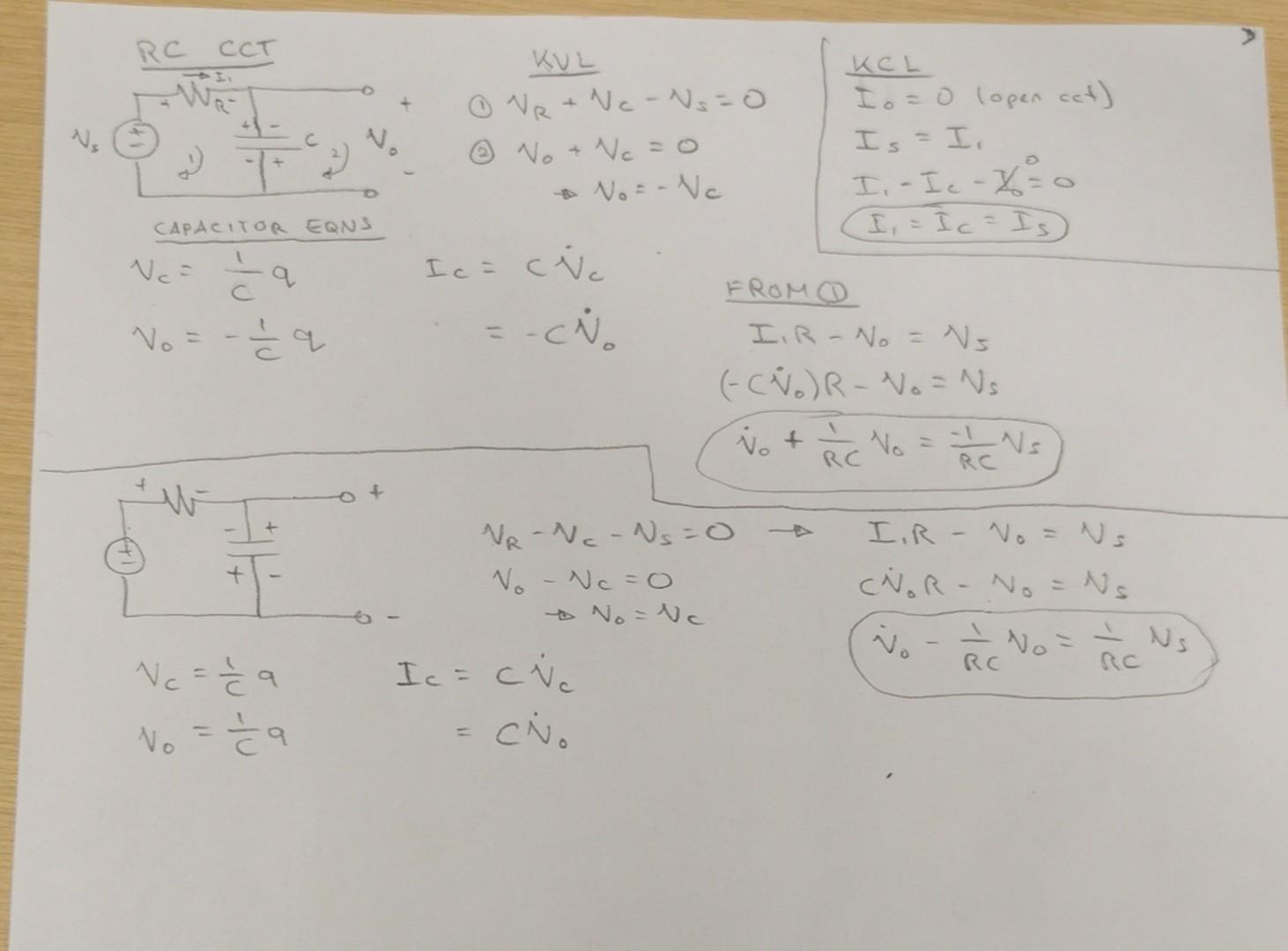 Solved How do you receive the differential equation of a 1st | Chegg.com