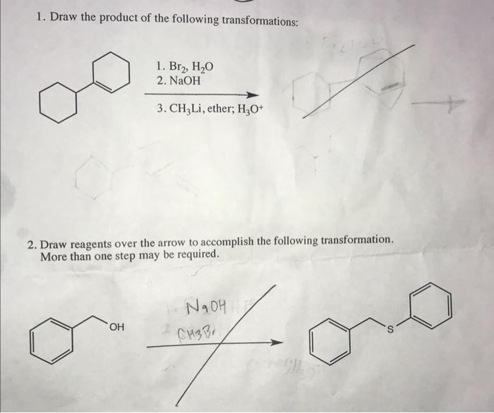 [Solved]: help 1. Draw the product of the following transfor