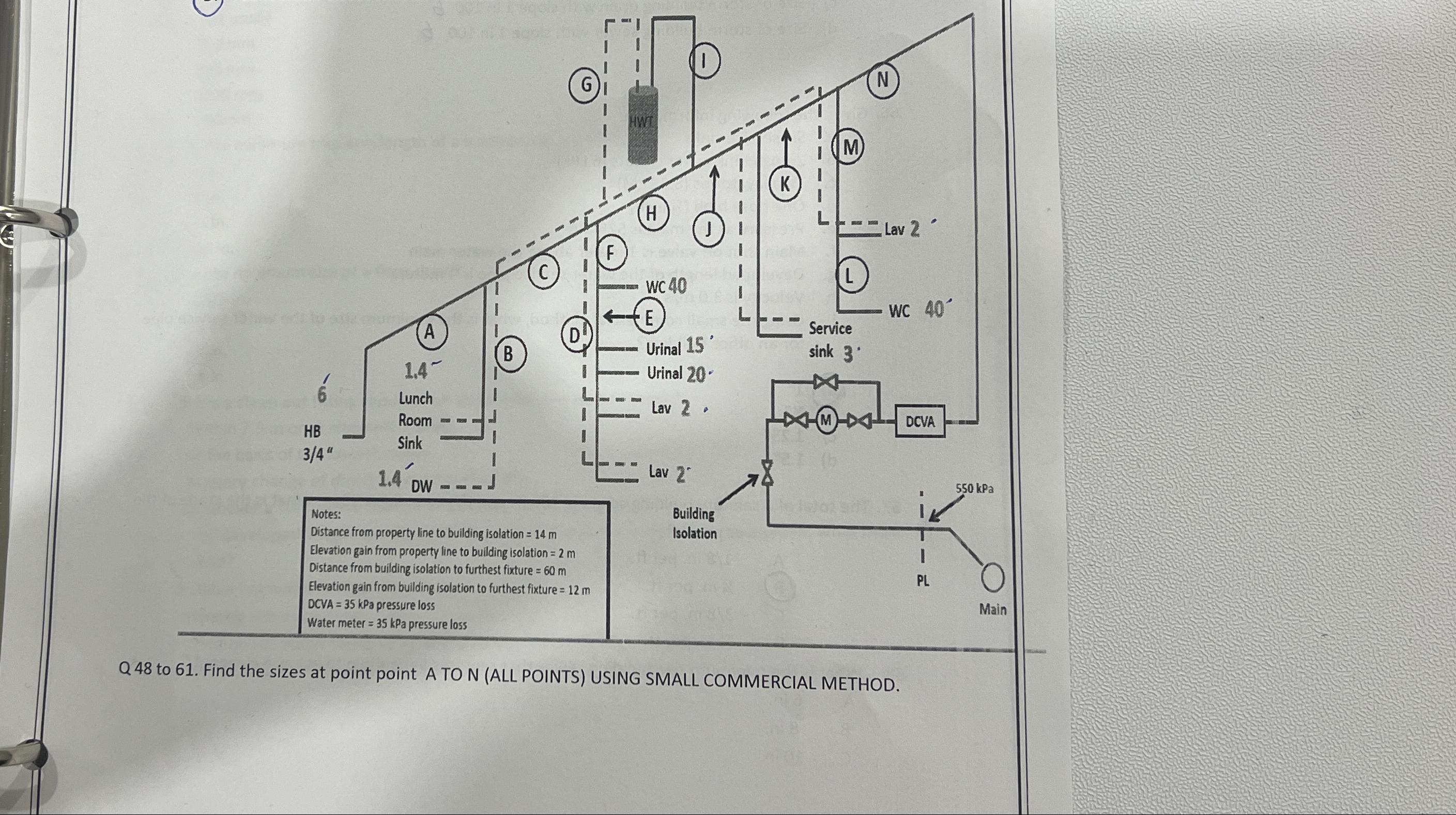 Solved Find the sizes point A to N all points using small | Chegg.com