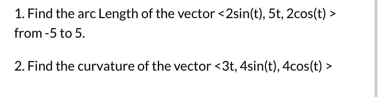 Solved Arc length and curvature:Find the arc Length of the | Chegg.com