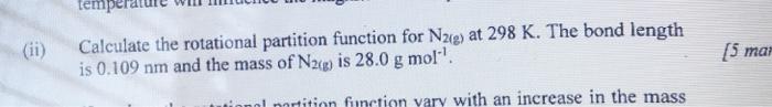 Solved tempe Calculate the rotational partition function for | Chegg.com