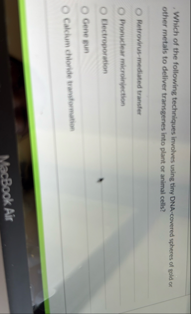 Solved Which of the following techniques involves using tiny | Chegg.com