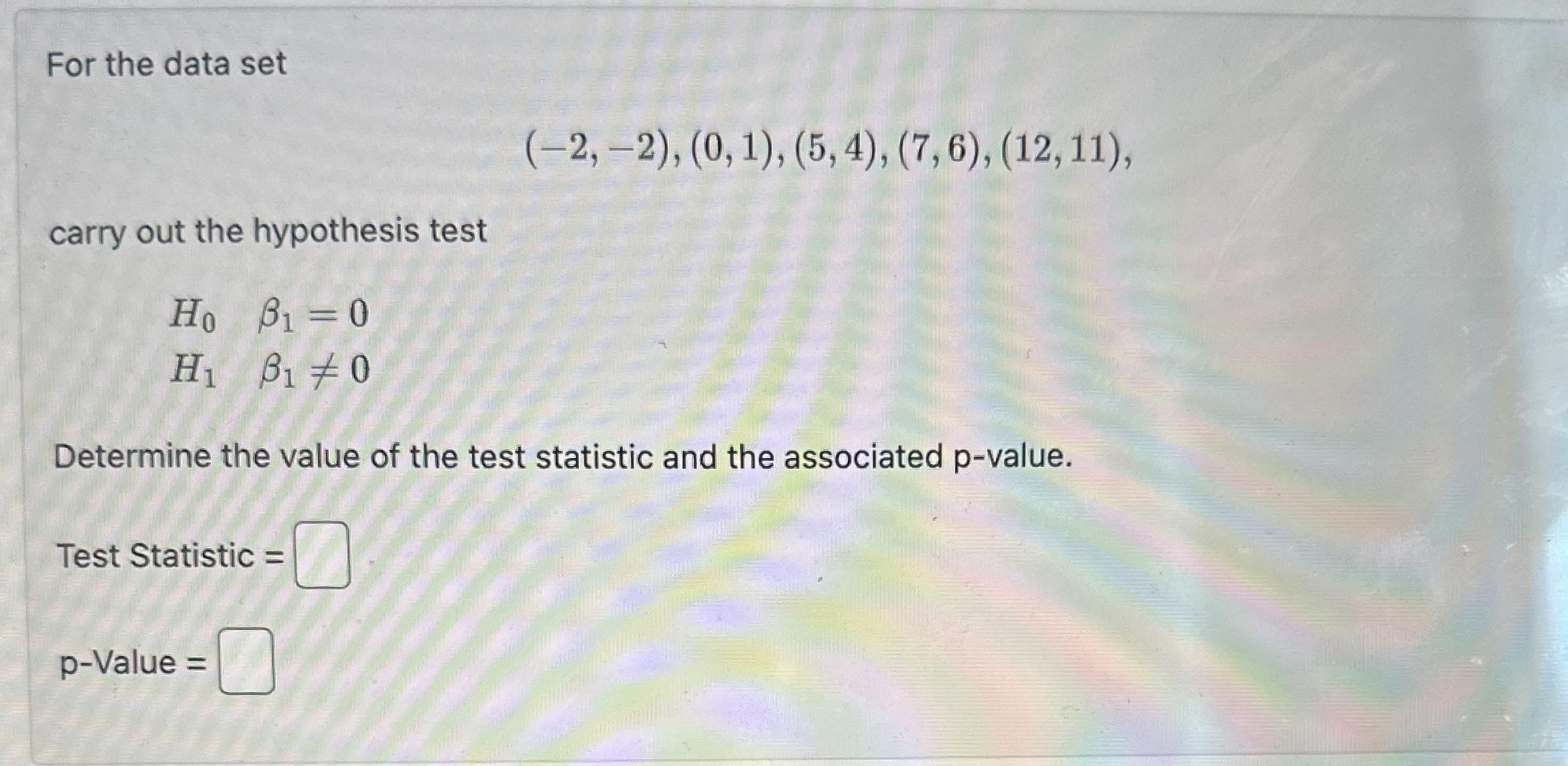 Solved For the data | Chegg.com