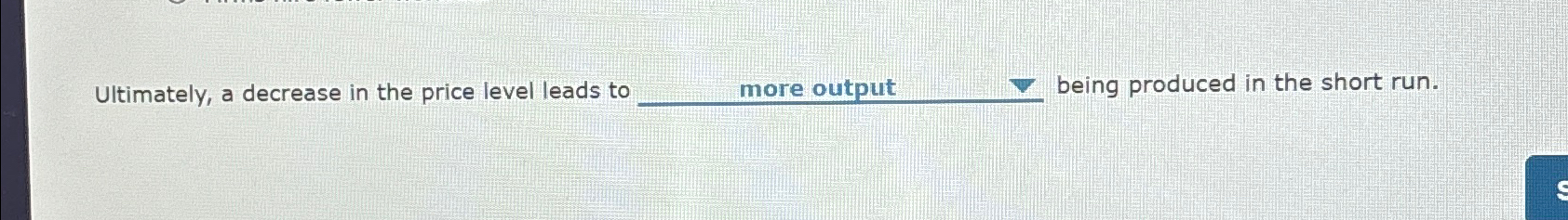 Solved Ultimately, a decrease in the price level leads to | Chegg.com