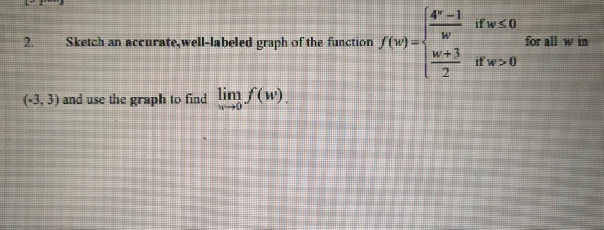 Solved 4 - 1 if ws0 B 2. Sketch an accurate,well-labeled | Chegg.com