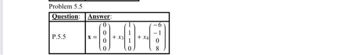 Solved Problem No. 5.5 A=(−234−2−2−1−12) Describe all | Chegg.com
