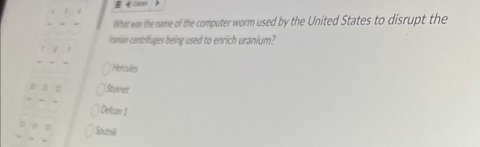 Solved Whar was the name of the computer worm used by the | Chegg.com
