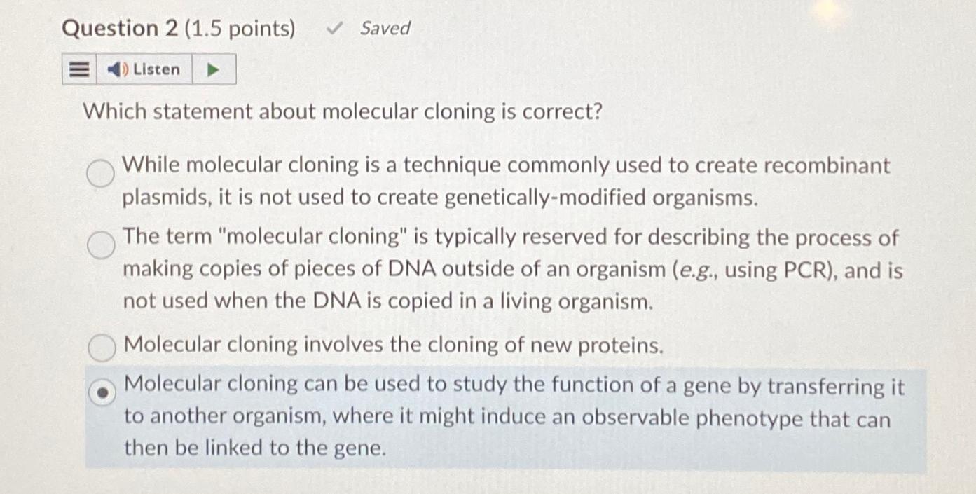 Solved Question 2 (1.5 ﻿points)SavedWhich statement about | Chegg.com