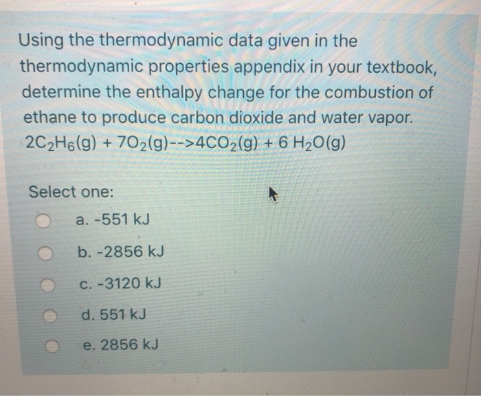Solved Using the thermodynamic data given in the | Chegg.com