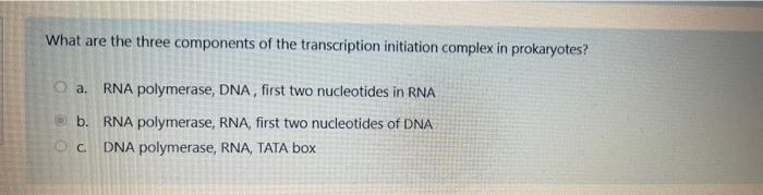 Solved What are the three components of the transcription | Chegg.com