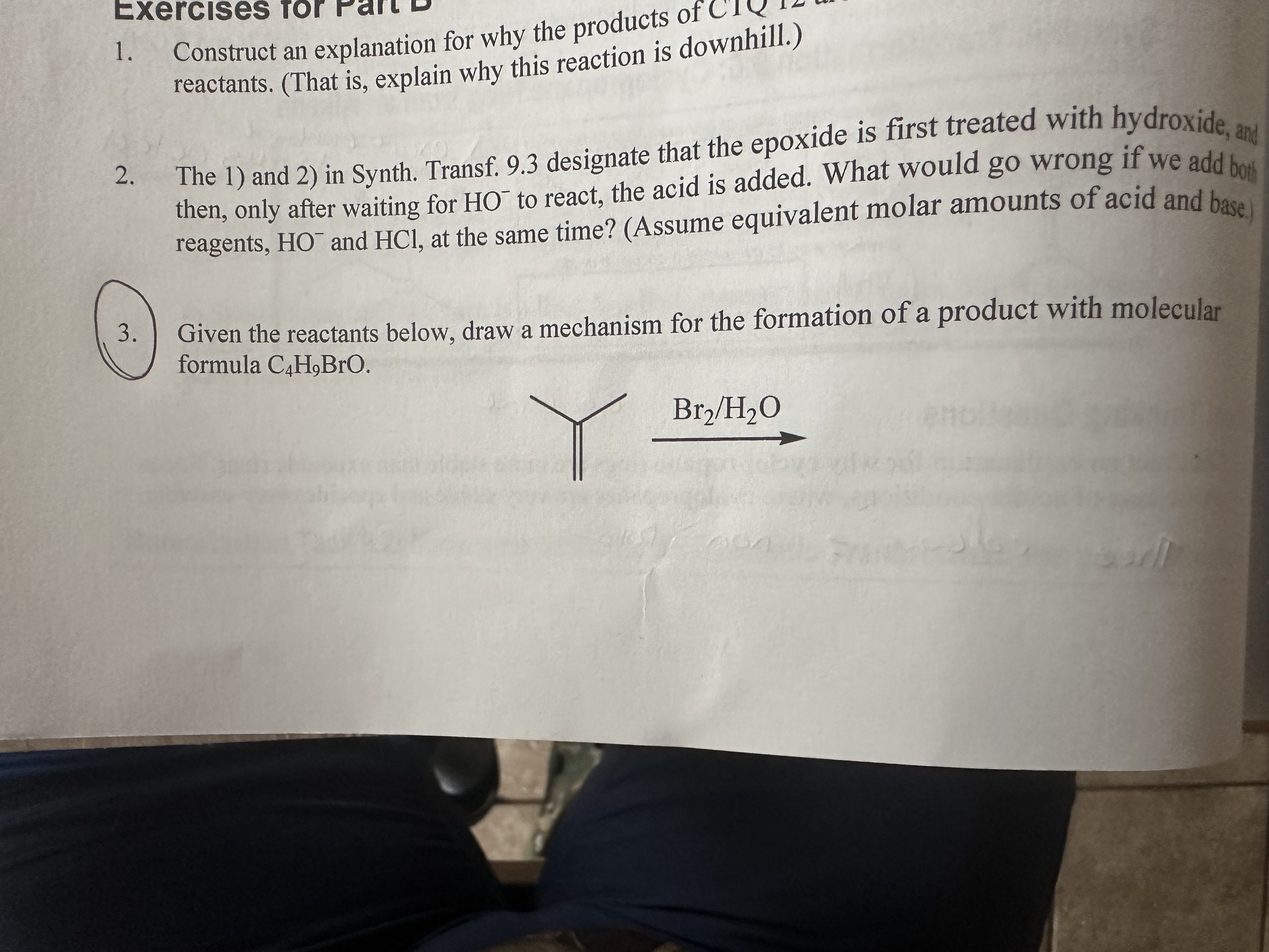 Solved Given the reactants below, draw a mechanism for the | Chegg.com
