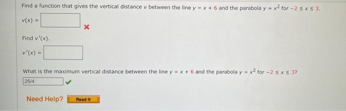 Solved Find a function that gives the vertical distance v | Chegg.com
