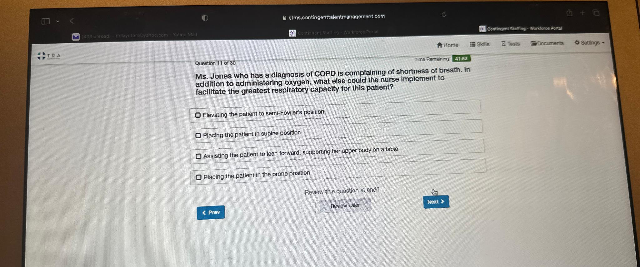 Solved Question 11 ﻿of 30Time Remaining: 41:52Ms. ﻿Jones who | Chegg.com