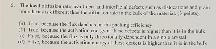 Solved 6. The local diffusion rate near linear and | Chegg.com