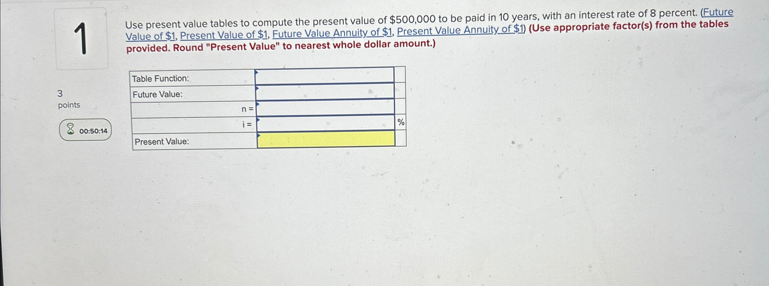 Solved 1Use present value tables to compute the present | Chegg.com