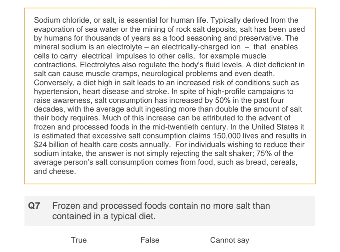 Solved Sodium chloride, or salt, is essential for human | Chegg.com