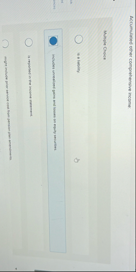 Solved Accumulated other comprehensive income:Multiple | Chegg.com