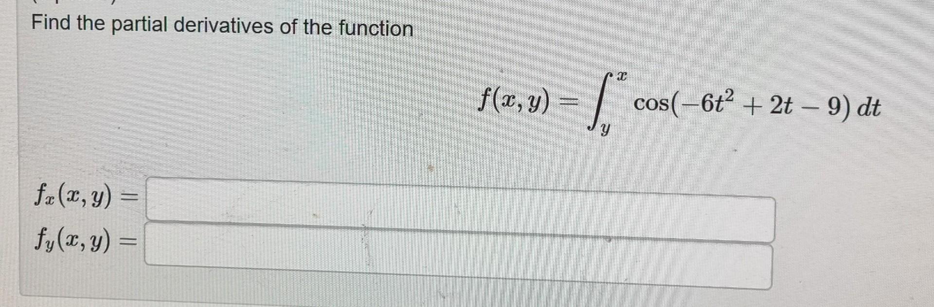 Solved Find the partial derivatives of the function | Chegg.com