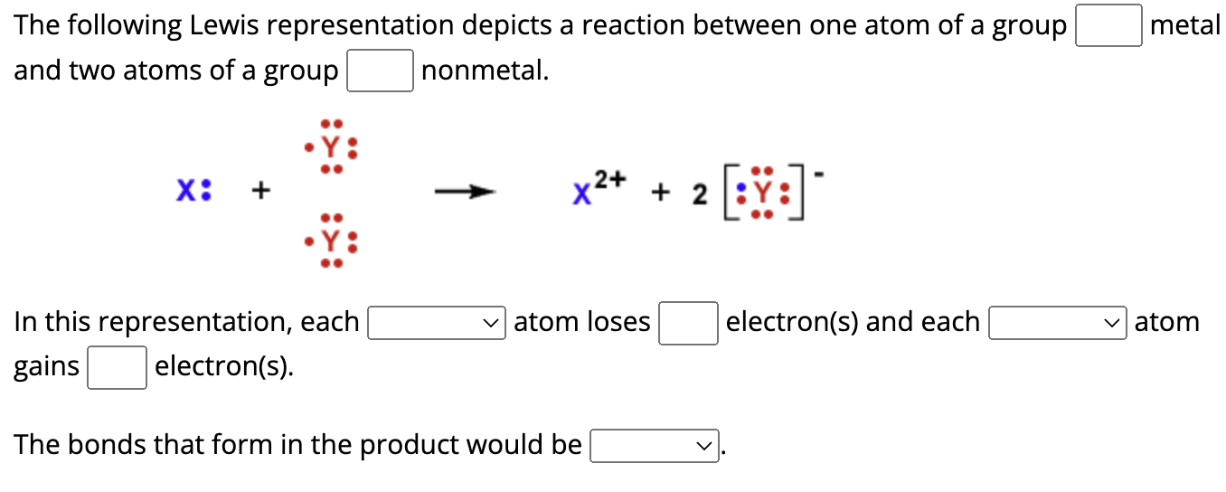 Solved The following Lewis representation depicts a reaction | Chegg.com