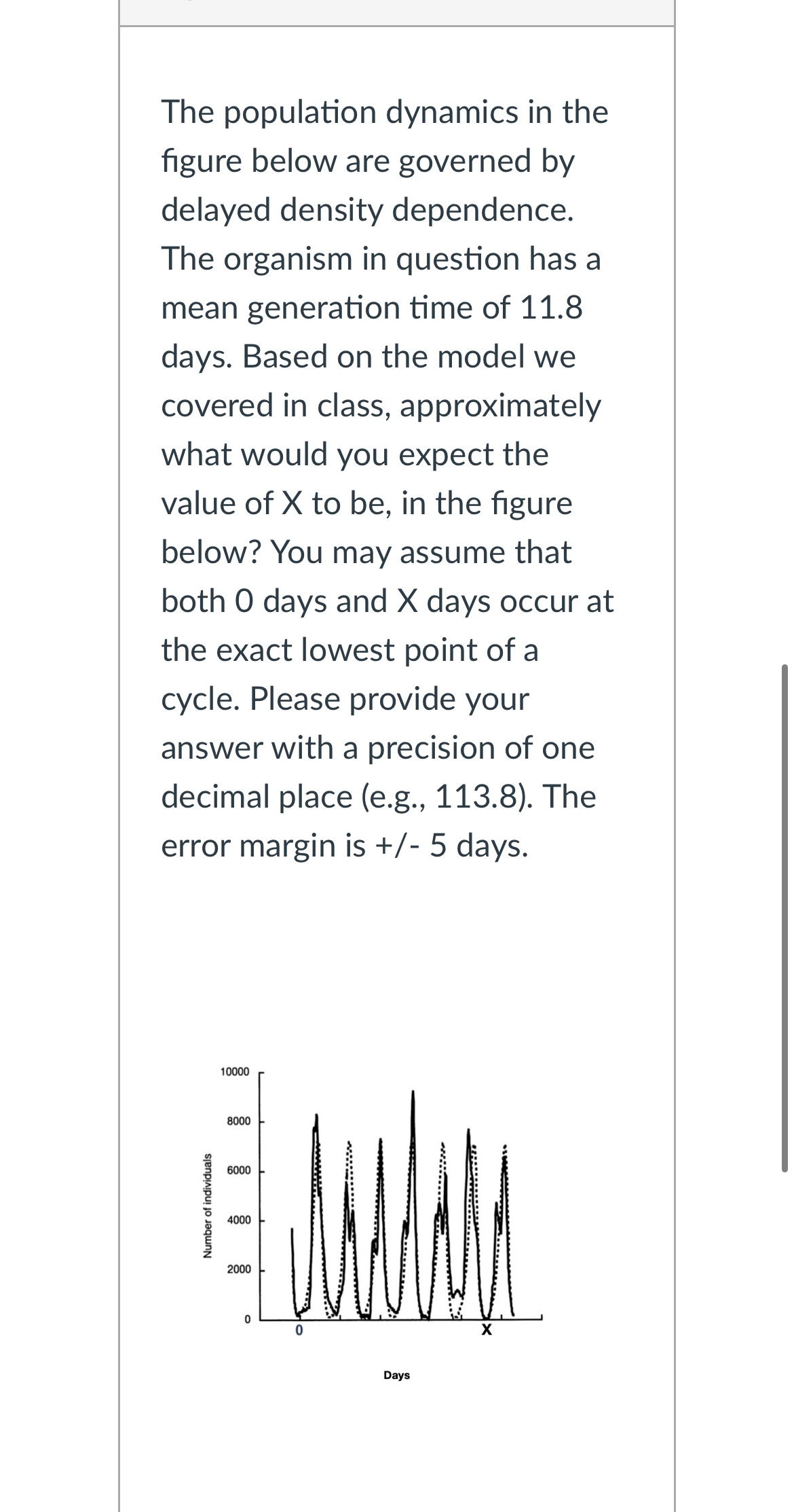 The population dynamics in the figure below are | Chegg.com