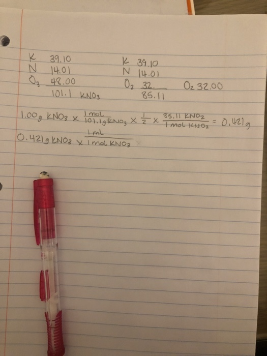 Solved 3. Solid potassium nitrate is decomposed by heating | Chegg.com