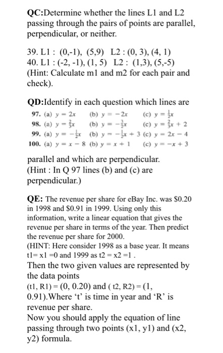 Solved QC:Determine whether the lines L1 and L2 passing | Chegg.com