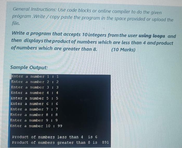 Solved General Instructions: Use code blocks or online | Chegg.com