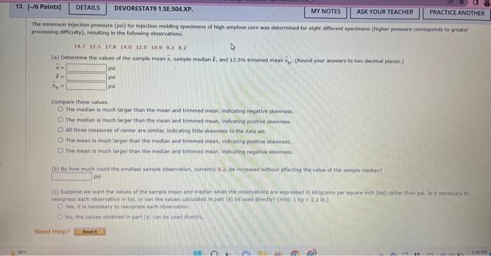 Solved We minimum injection pressure (psi) tor injection | Chegg.com