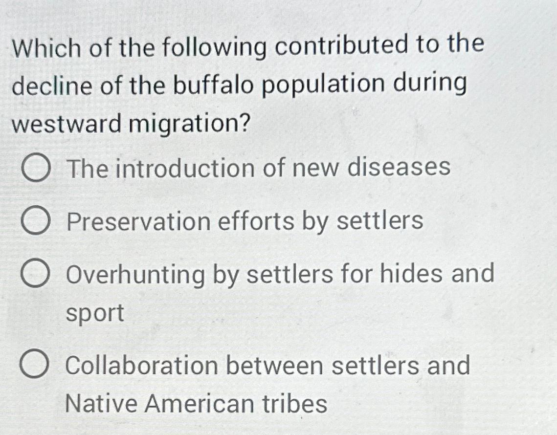 Solved Which of the following contributed to the decline of | Chegg.com