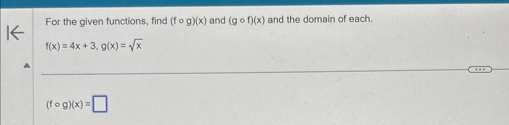 Solved For the given functions, find (f@g)(x) ﻿and (g@f)(x) | Chegg.com
