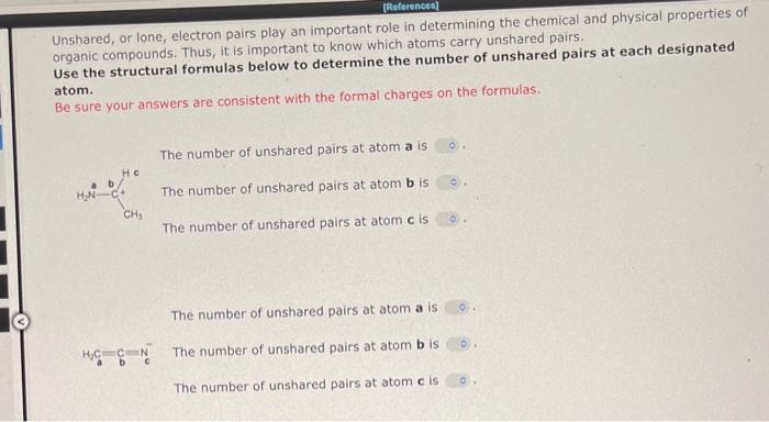 Solved Unshared, or lone, electron pairs play an important | Chegg.com