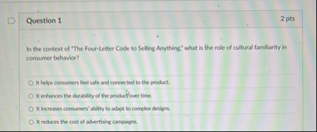 Solved Question 12 ﻿ptsIn the context of "The Four-Letter | Chegg.com