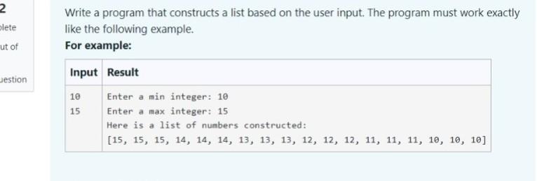 Solved \begin{tabular}{|l|l|} \hline Input & Result \\ | Chegg.com