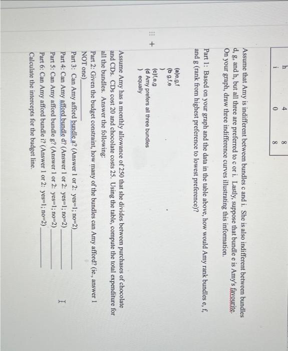Solved On your graph, draw three indifference curves | Chegg.com