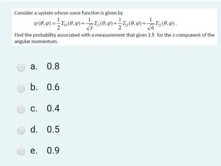 Solved Consider a system whose wave function is given by v | Chegg.com