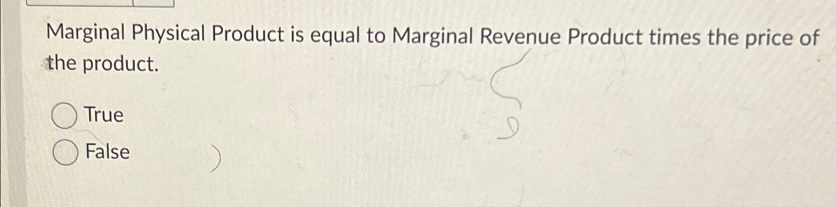 Solved Marginal Physical Product is equal to Marginal | Chegg.com
