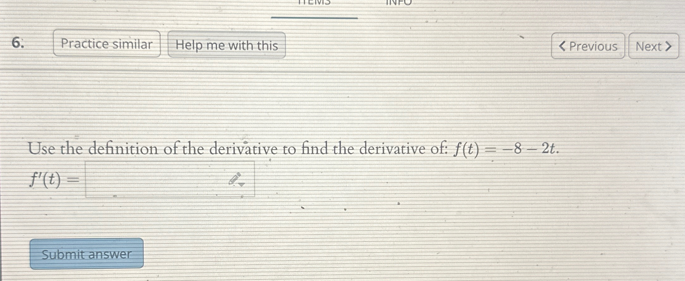 Solved Help me with thisUse the definition of the derivative | Chegg.com