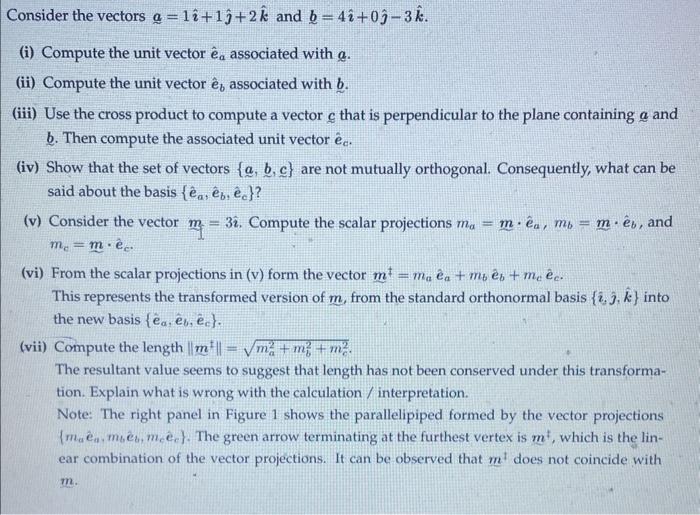 Solved Consider the vectors a=1 ^+1 ^+2k^ and b=4 ^+0 ^−3k^. | Chegg.com